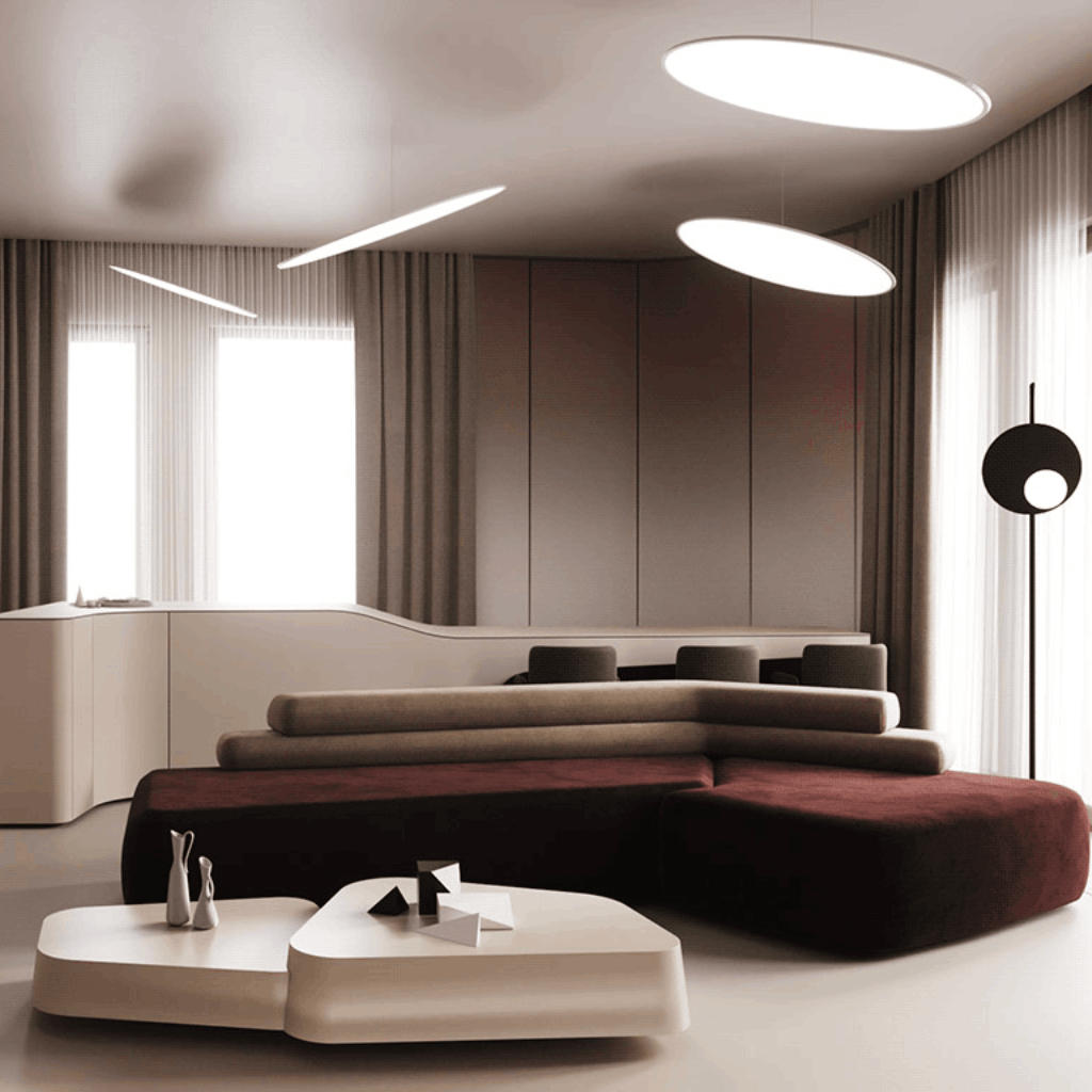 Futuristic interior design Coffee Shop